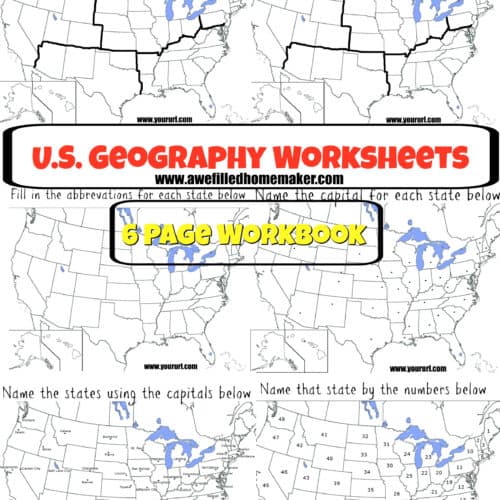 US Geography Printable Workbook – Mulberry Wind Acres
